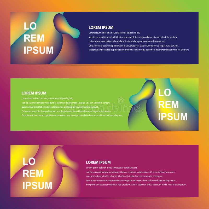 Modern Trendy Banners Set and Background Stock Vector - Illustration of ...