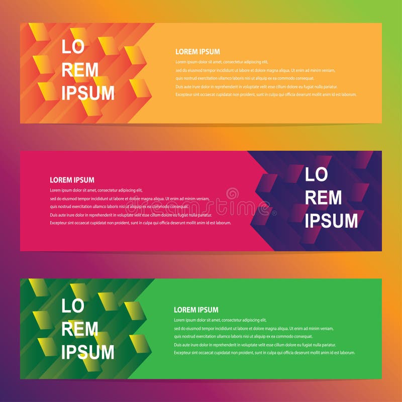 Modern Trendy Banners Set and Background Stock Vector - Illustration of ...