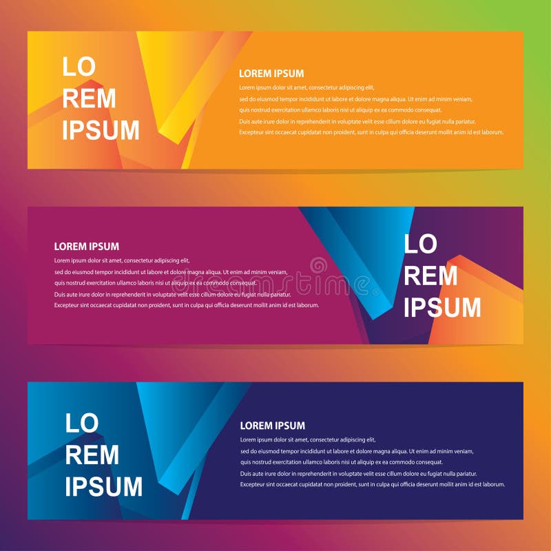 Modern Trendy Banners Set and Background Stock Vector - Illustration of ...