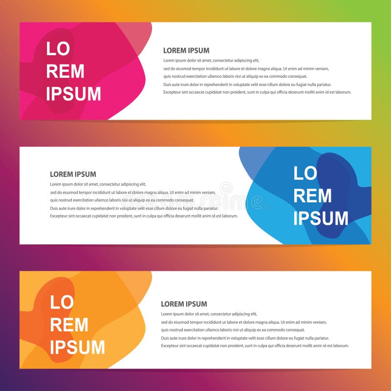 Modern Trendy Banners Set and Background Stock Vector - Illustration of ...