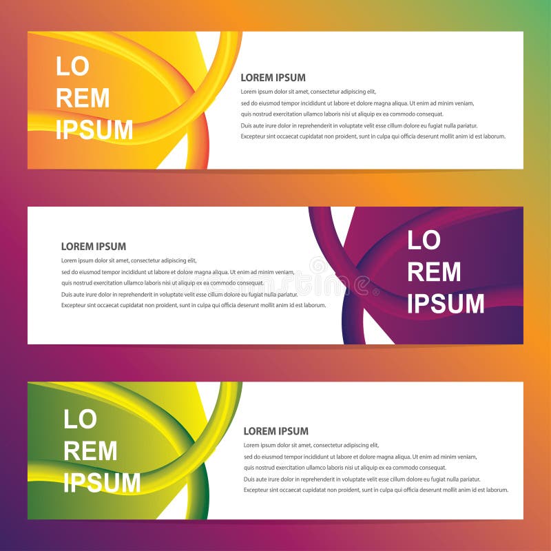 Modern Trendy Banners Set and Background Stock Vector - Illustration of ...