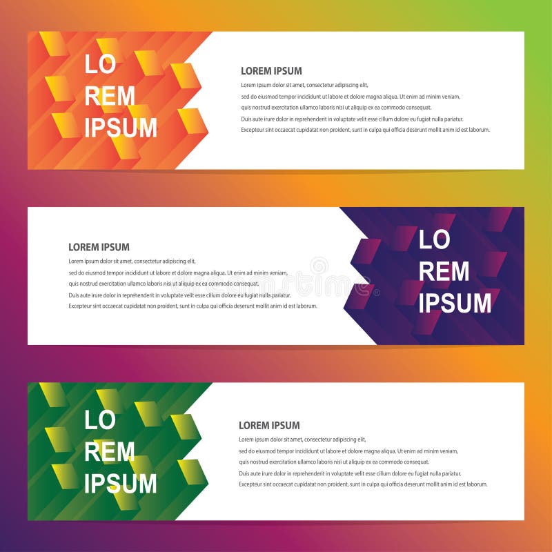 Modern Trendy Banners Set and Background Stock Vector - Illustration of ...