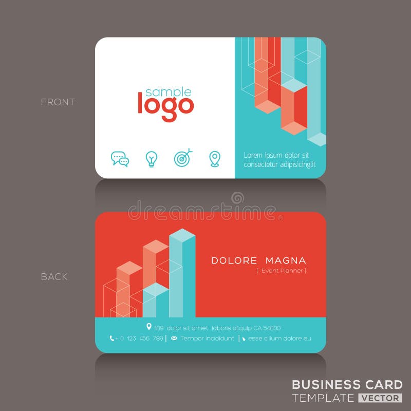 Modern Trendy Business Card Design Template Stock Vector - Illustration ...