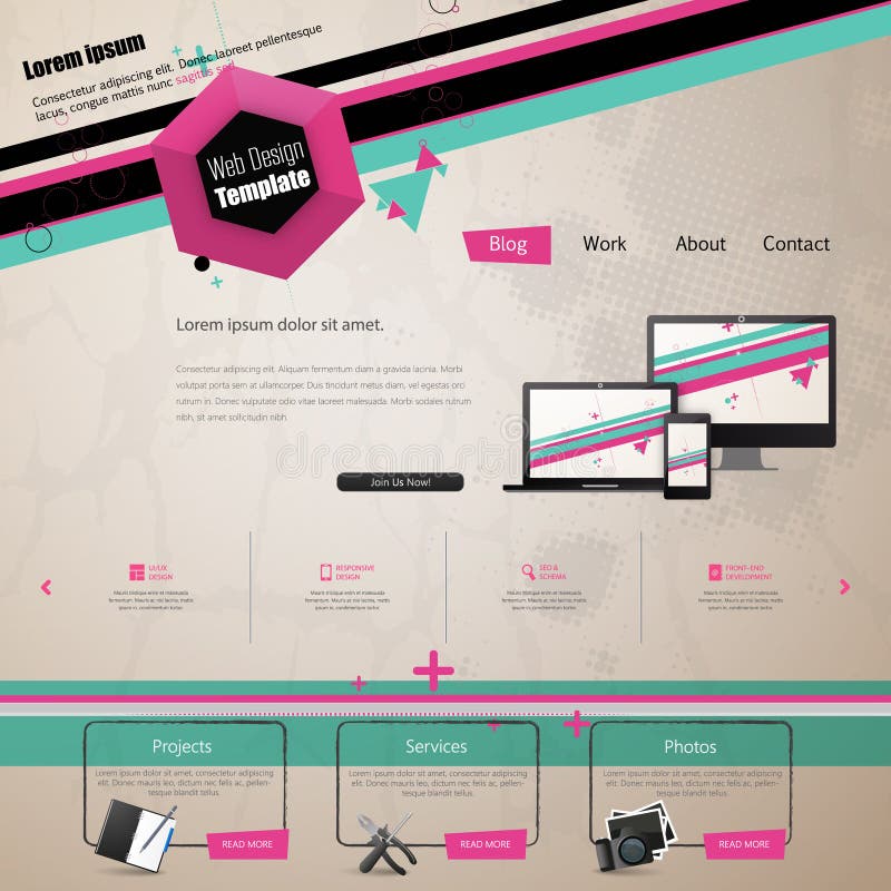 Modern Trendy and Creative Website Template. Abstract Web Design ...