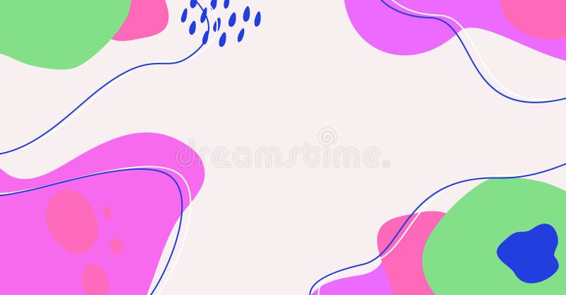 Modern Trendy Hand Drawing Various Shapes and Doodle Objects Abstract ...