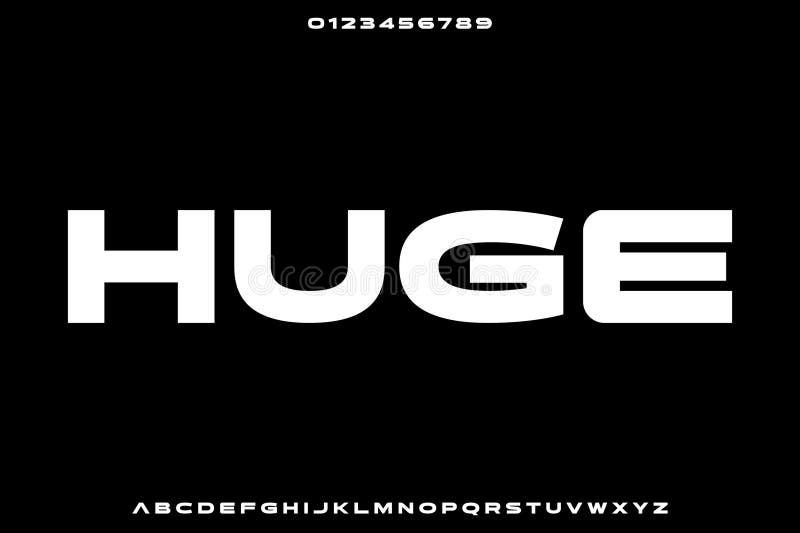 Modern Trendy Huge Alphabet Display Font Vector. Creative Headline ...