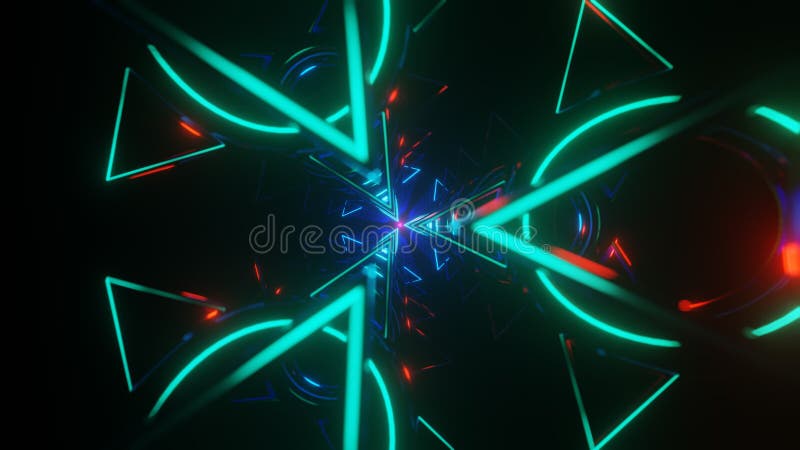 Rhythmic Neon Pulsating Disco Light Pattern. Stock Footage - Video of ...