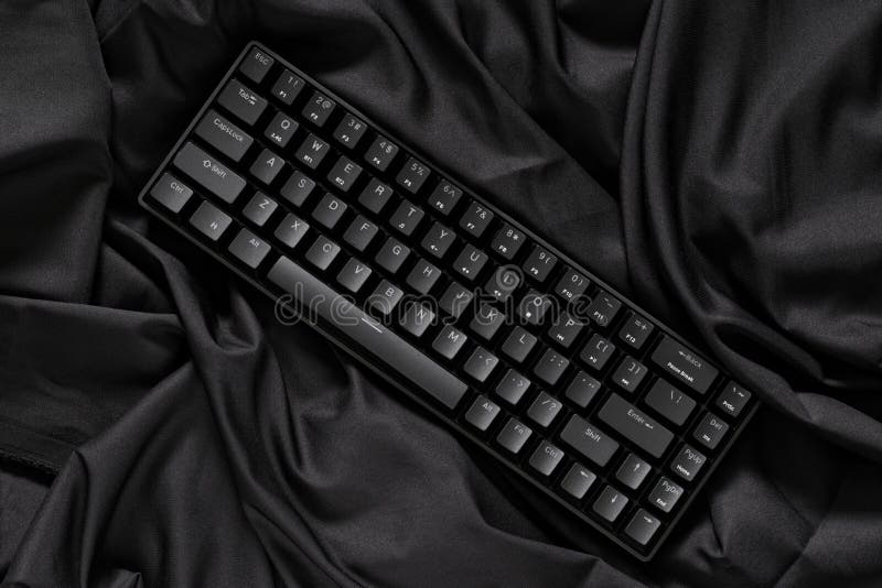 Modern Trendy Wireless Computer Keyboard in Black Silk Interior ...