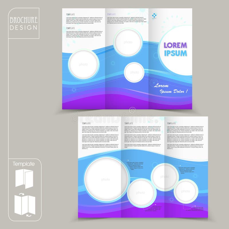 Modern Style Tri-fold Brochure Template for Business Stock Vector ...