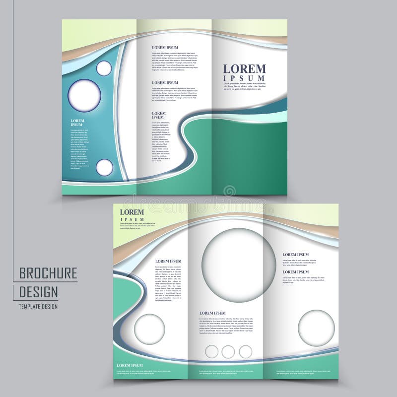 Modern Tri-fold Template Design Stock Vector - Illustration of modern ...