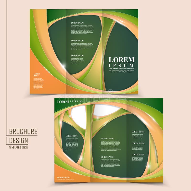 Modern Tri-fold Template Design Stock Vector - Illustration of glossy ...