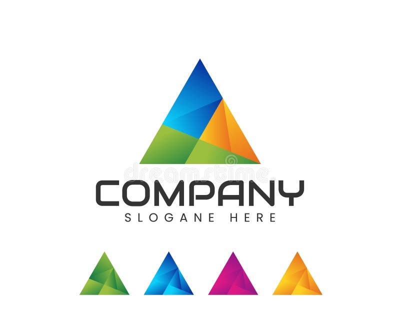 Modern Triangle Abstract Logo Design Stock Vector - Illustration of ...