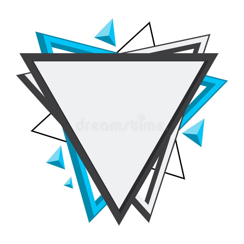 Modern Abstract Triangle Frame Decoration Stock Vector - Illustration ...