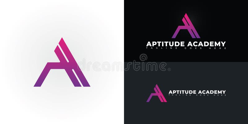 Modern Triangle Initial Letter a or AA in Purple-pink Color Isolated on ...