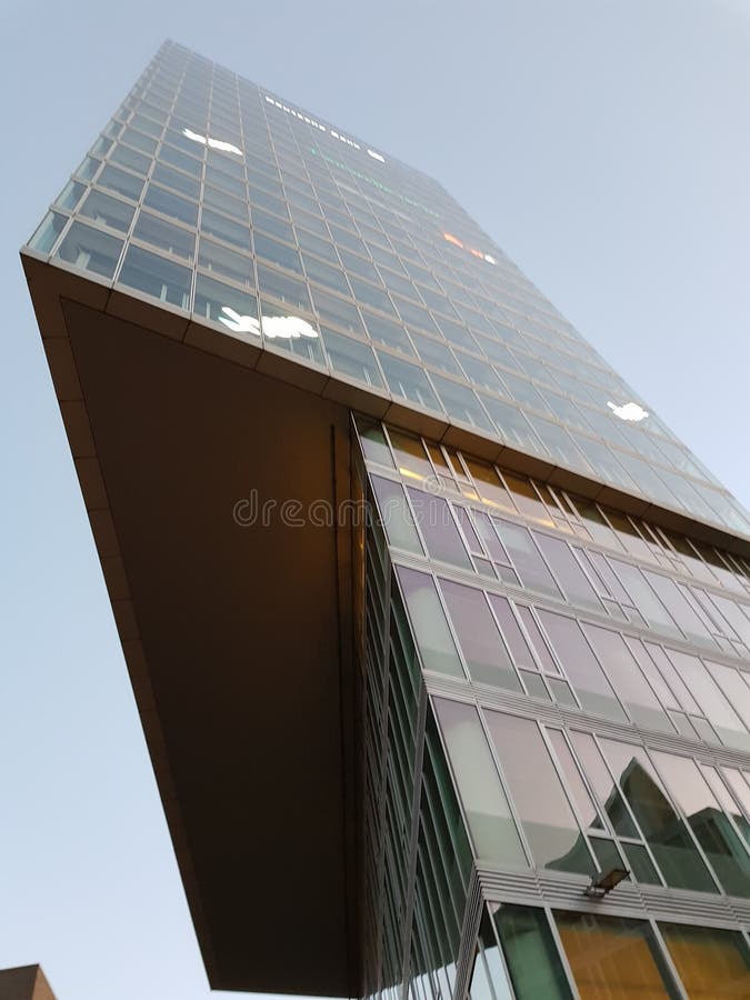 Modern Triangle Shaped Office Building Stock Image - Image of modern ...