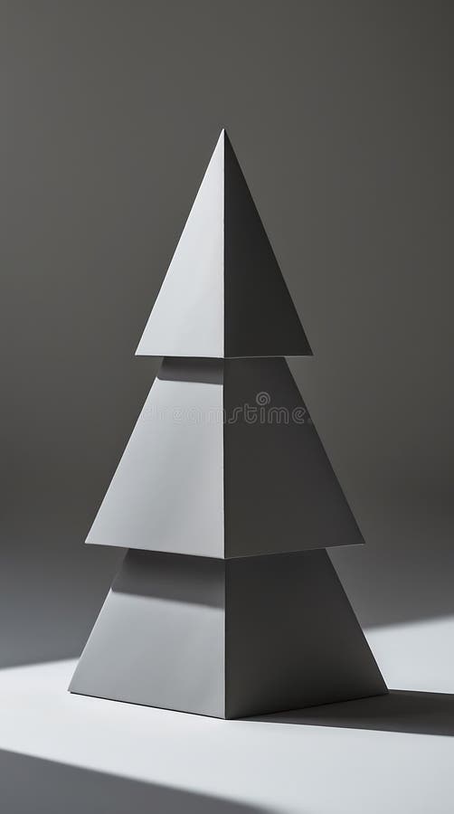 Modern Triangular Shapes Stacked on a Neutral Backdrop in a Minimal ...