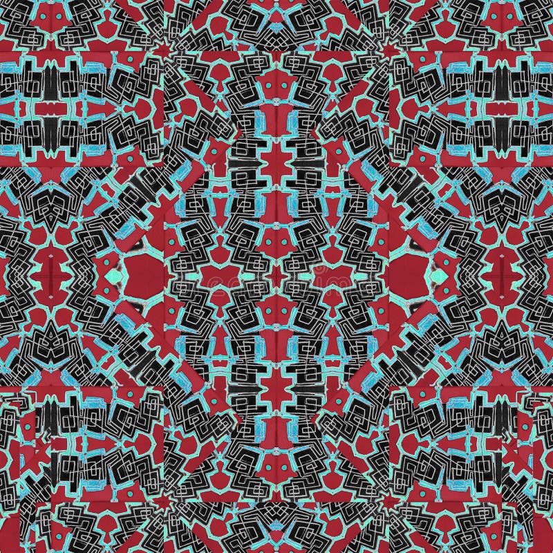 Modern Tribe Seamless Pattern Stock Illustration - Illustration of ...