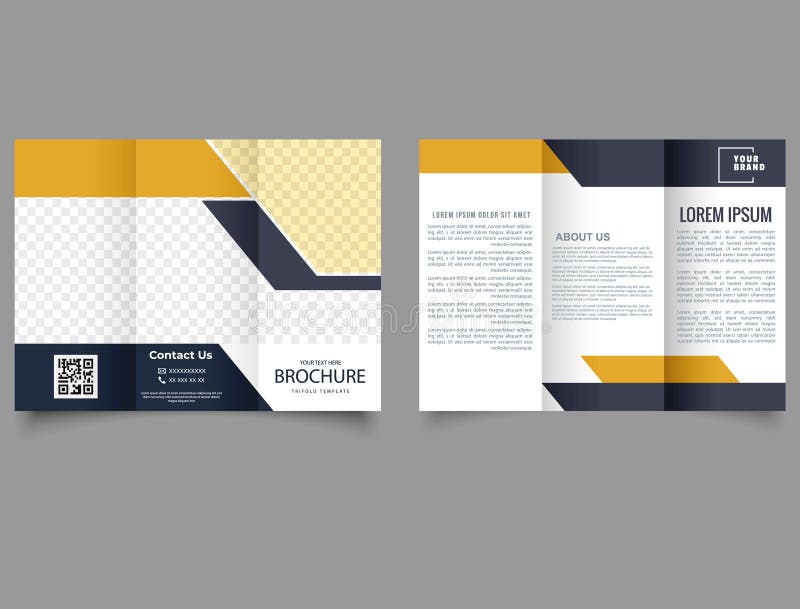 Modern Trifold Brochure. Business Tri-Fold Brochure Stock Vector - Illustration of background ...