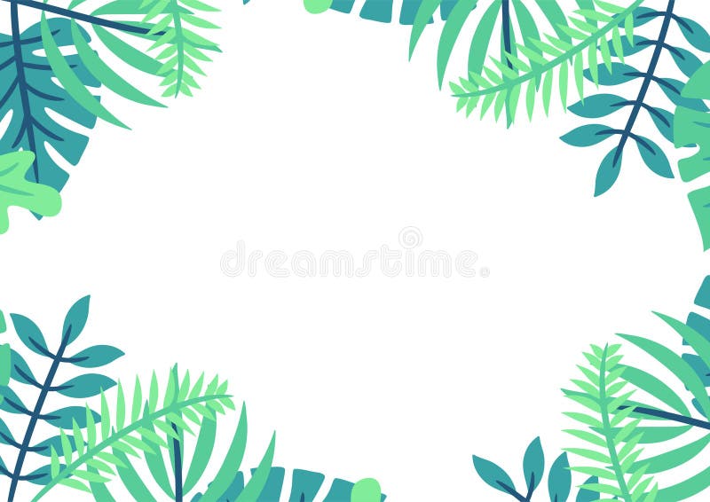 Modern Tropical Leaves Background Design Stock Vector - Illustration of ...