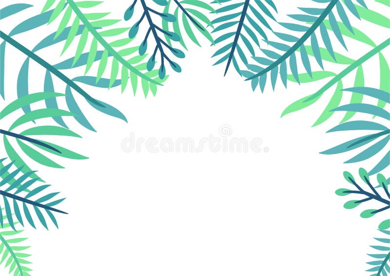 Modern Tropical Leaves Background Design Stock Vector - Illustration of ...