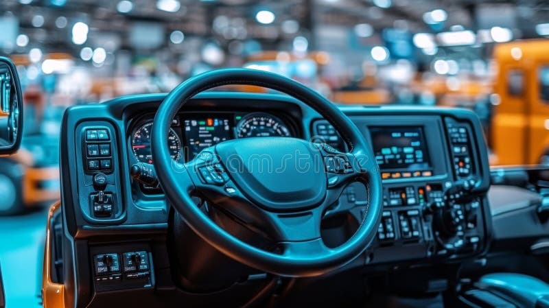 Modern Truck Dashboard with Advanced Technology Features and Digital ...