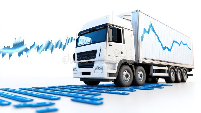 A Modern Truck Transports Goods, Showcasing Efficiency and Technology ...