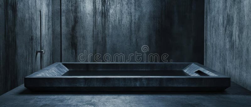 Modern Tub Bathtub Design, Dark Stone Texture and Minimalist Concept ...