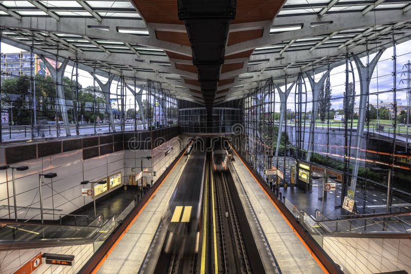 Modern tube station stock photo. Image of city, strizkov - 160861918