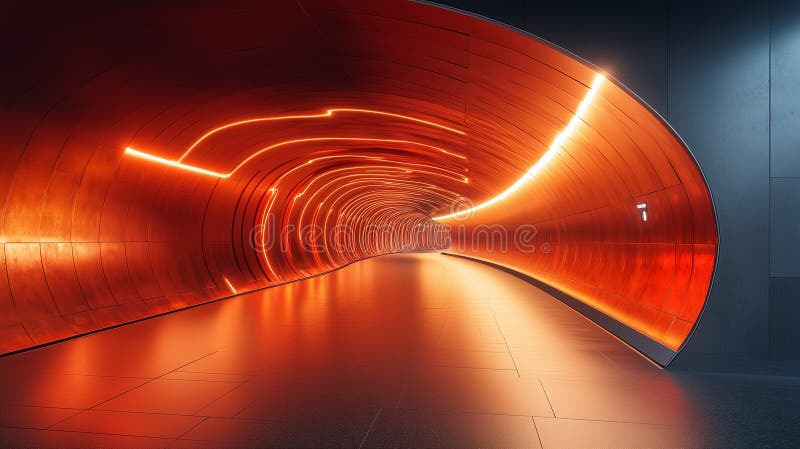 Modern Tunnel Turn Design with Lights, Beautiful Tunnel Architecture ...