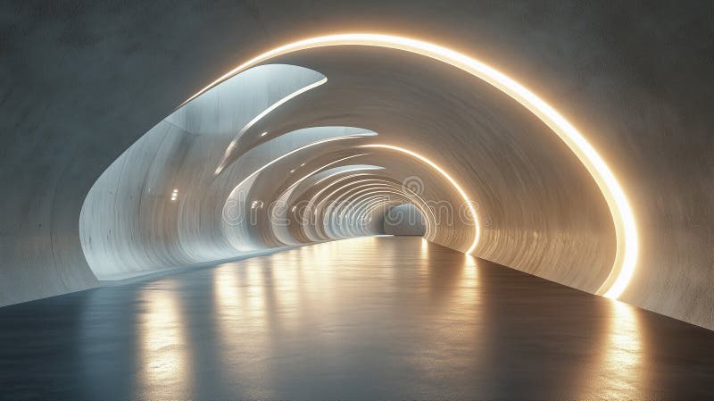 Modern Tunnel Turn Design with Lights, Beautiful Tunnel Architecture ...