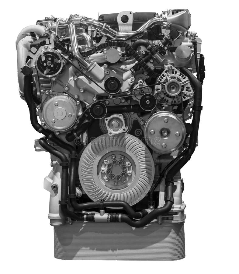 Modern Turbo Diesel Truck Engine Stock Photo - Image of block, machine ...