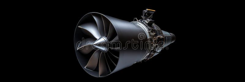 Modern Turbofan Engine Blades CloseUp Powerful Sleek Technological ...