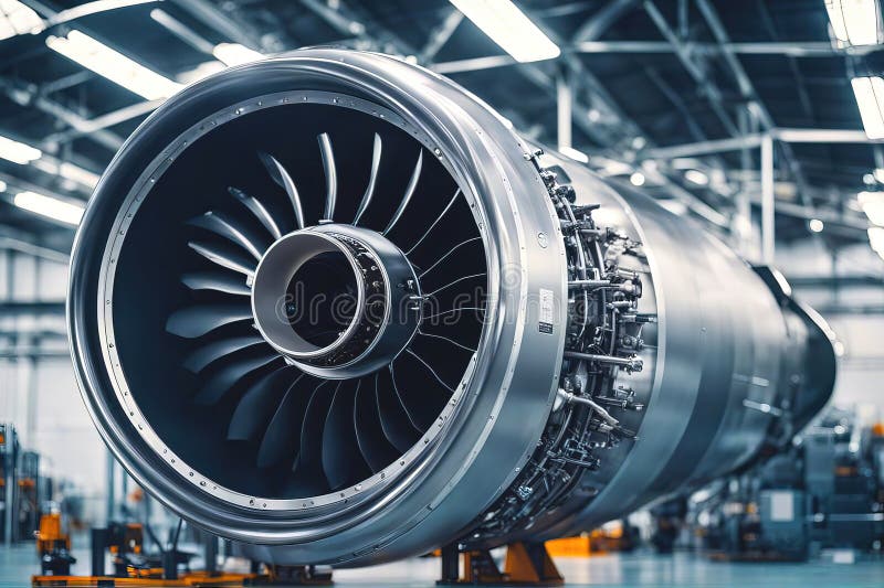 Modern Turbojet Engine, Detailed Technology Turbine Jet Engine ...