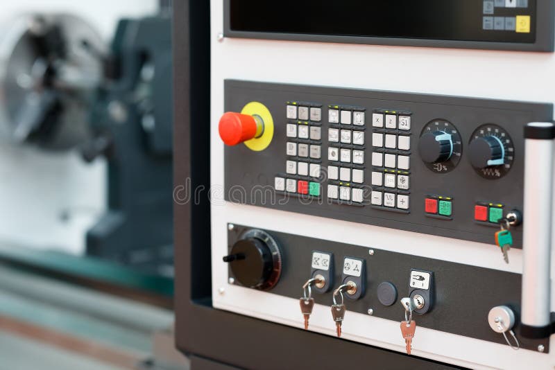 CNC Turning Machine with a Control Panel Stock Photo - Image of panel ...