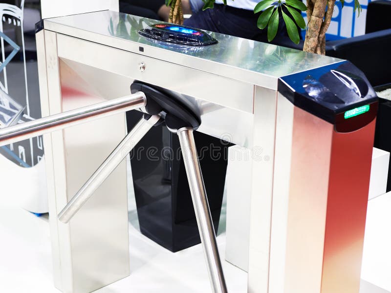 Modern turnstile stock image. Image of iron, barrier, check - 3443147
