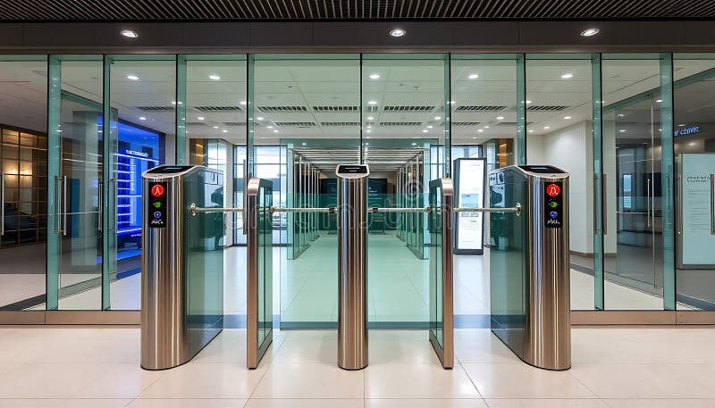 Modern Turnstile Entrance, Automated Access Control and Contemporary ...