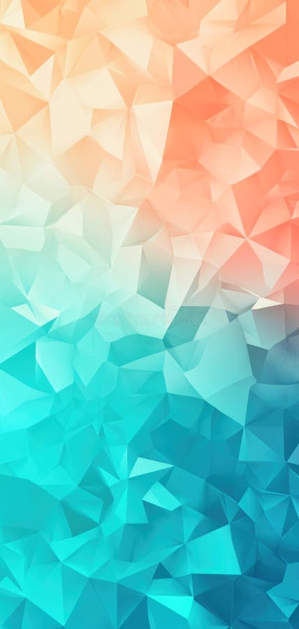 Modern Turquoise and Coral Gradient Featuring Geometric Shapes for a ...