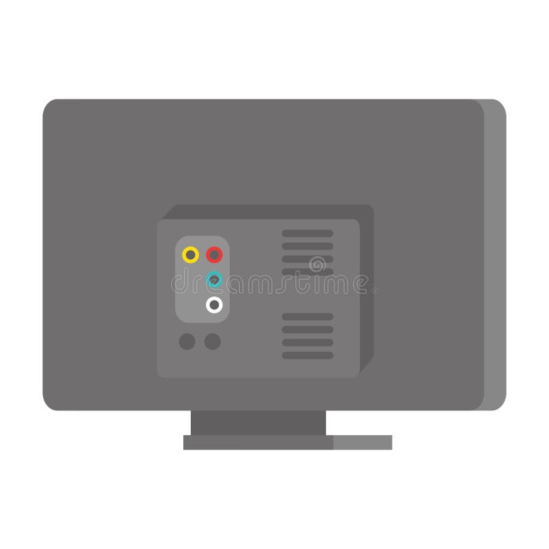 Modern Tv Back Isolated Icon Stock Vector - Illustration of ...