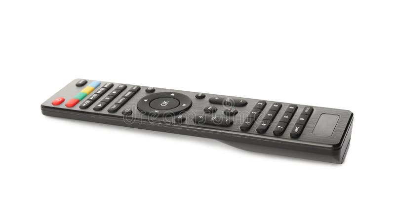 Modern Tv Remote Control Isolated on White Stock Photo - Image of ...
