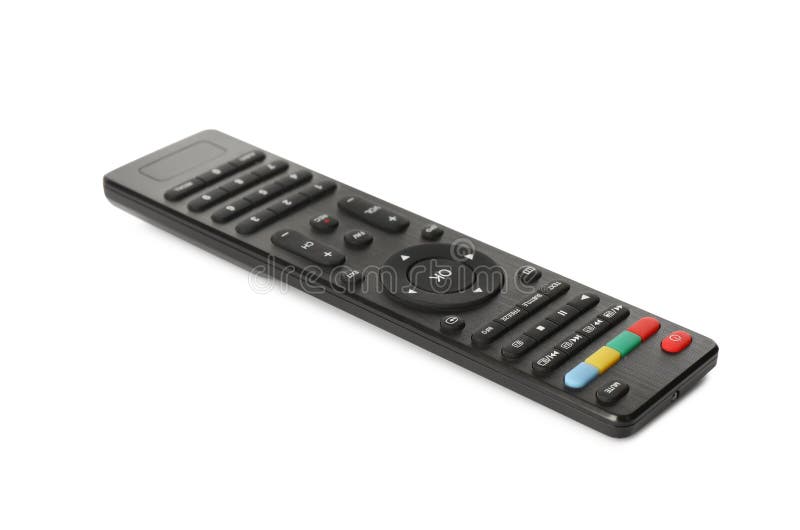 Modern Tv Remote Control Isolated on White Stock Photo - Image of ...