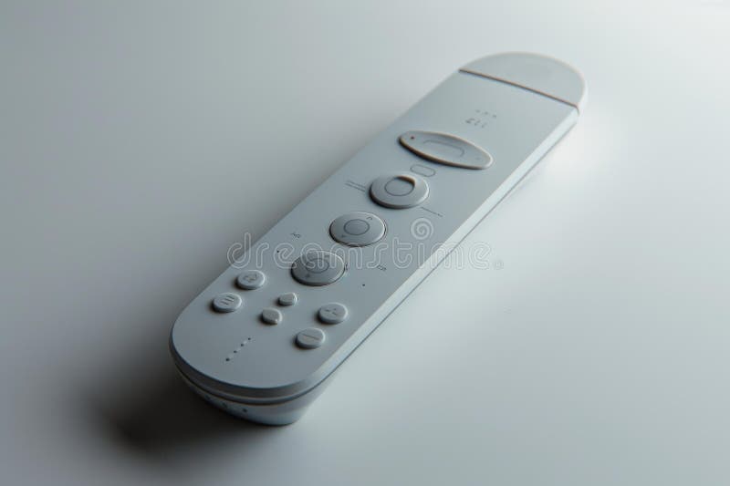 Modern Tv Remote Control Resting on White Surface Stock Photo - Image ...