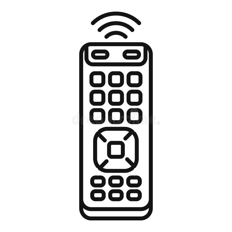 Modern Tv Remote Control Sending Signal Icon Stock Illustration ...