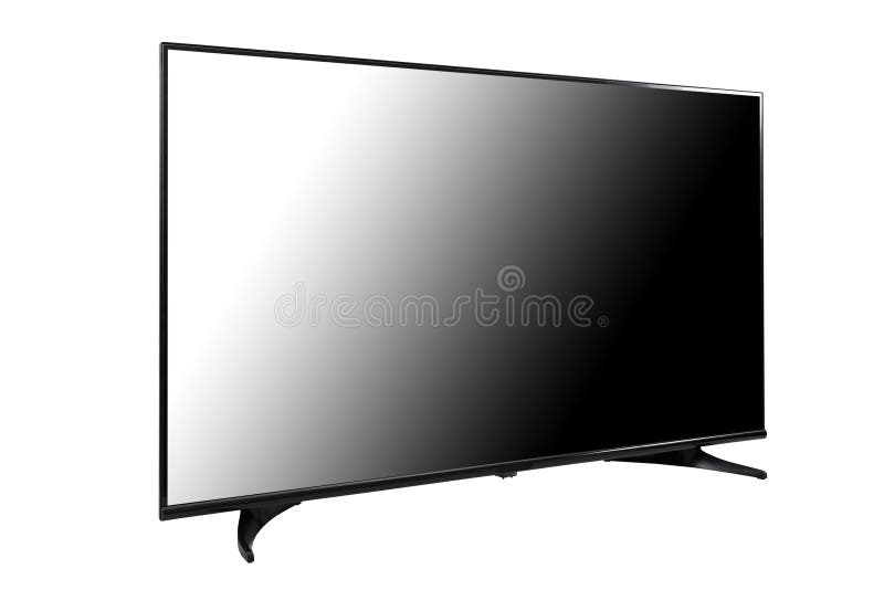 Modern TV on White Background Stock Image - Image of concept, furniture ...