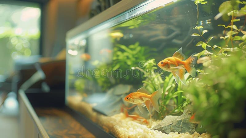 A Modern Twist on a Traditional Fish Tank Featuring a Minimalist ...