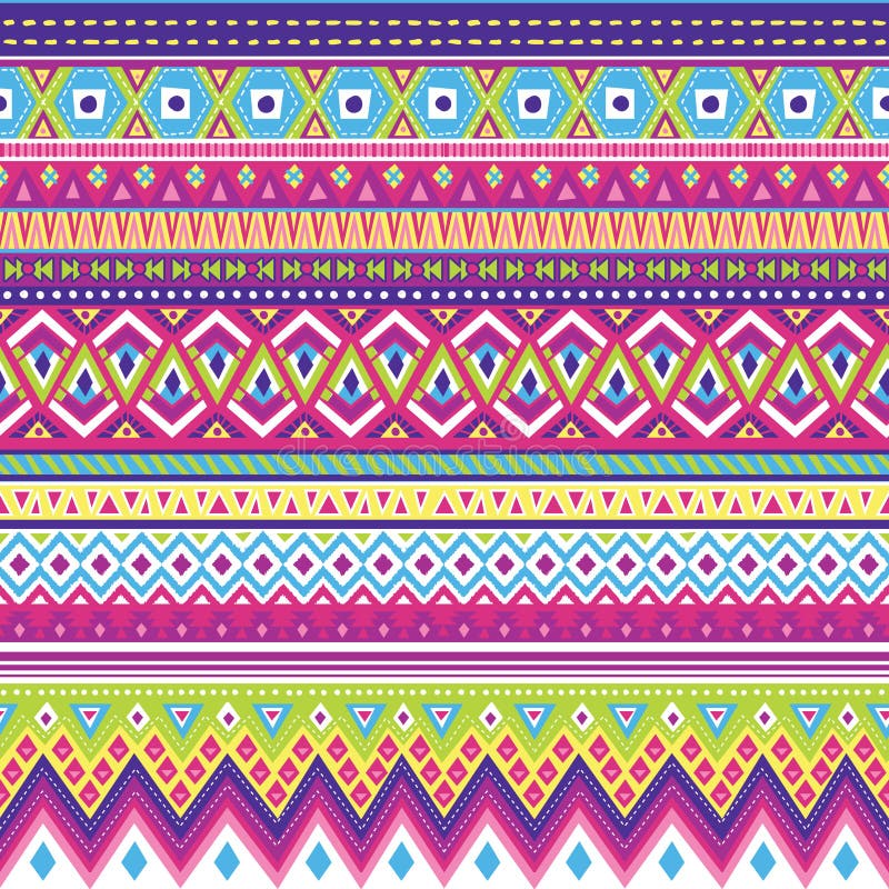 Tribal Tween Seamless Vector Doodle Pattern Stock Vector - Illustration ...