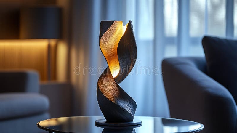Modern Twisted Lamp Table Cozy Living Room Stock Photos - Free ...
