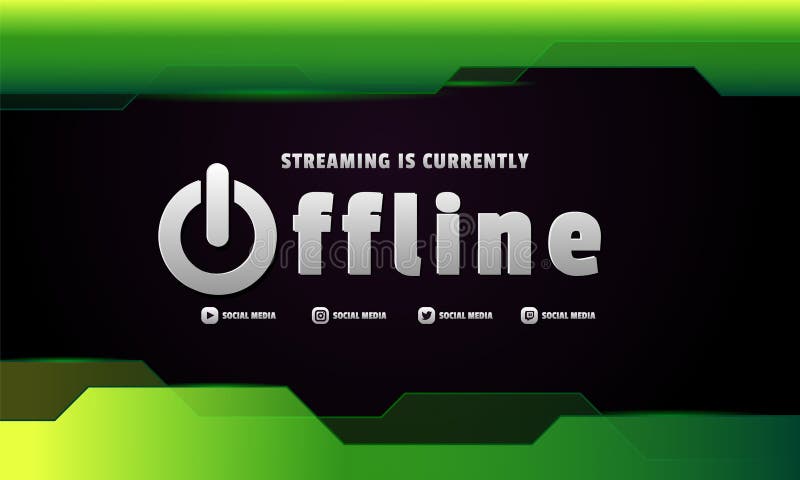 Modern Twitch Stream Offline Banner Background Stock Vector ...