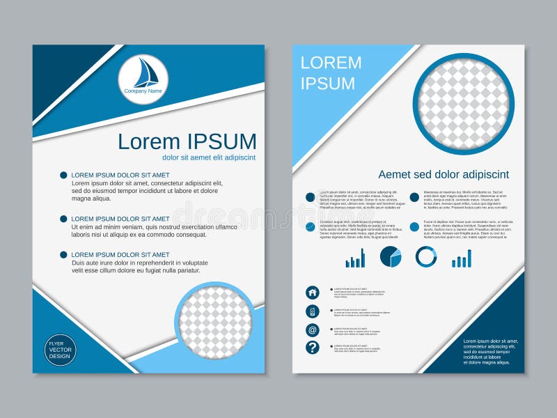 Modern Two-sided Booklet Vector Template Stock Vector - Illustration of ...