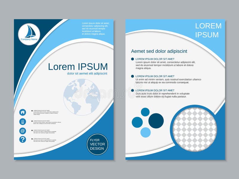 Modern Two-sided Booklet Vector Template Stock Vector - Illustration of ...