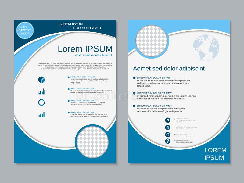 Modern Two-sided Booklet Vector Template Stock Vector - Illustration of ...